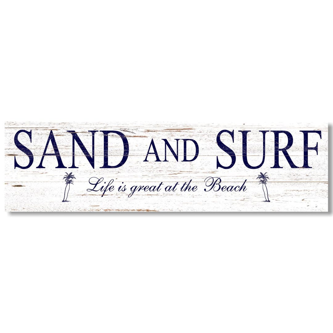 Sand and Surf Beach Sign - Coastal Wall Sign - Etsy
