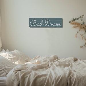 Beach Dreams Sign- Beach Bedroom Decor- Pick Your Color - Etsy