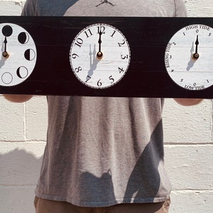 Time Tide and Moon Phase Clock - Etsy