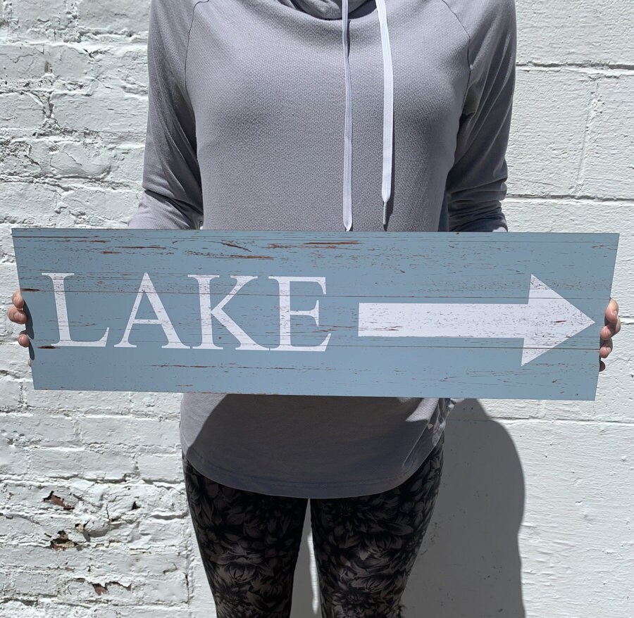 Lake Arrow Sign - Etsy