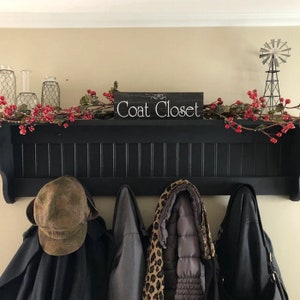 Coat Closet Sign- Above the Door Sign- Room Marker Sign - Etsy