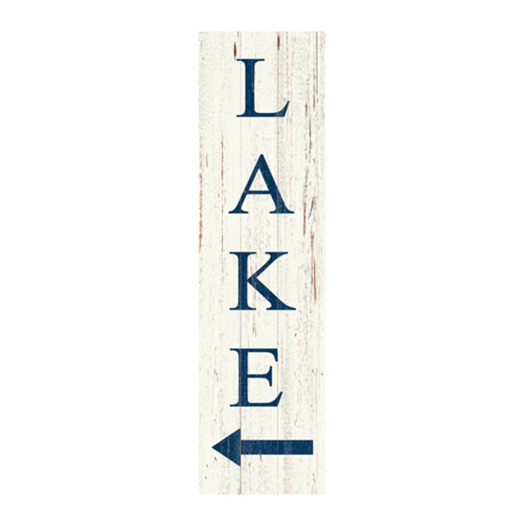 Lake Arrow Sign Vertical Lake Arrow Sign - Etsy