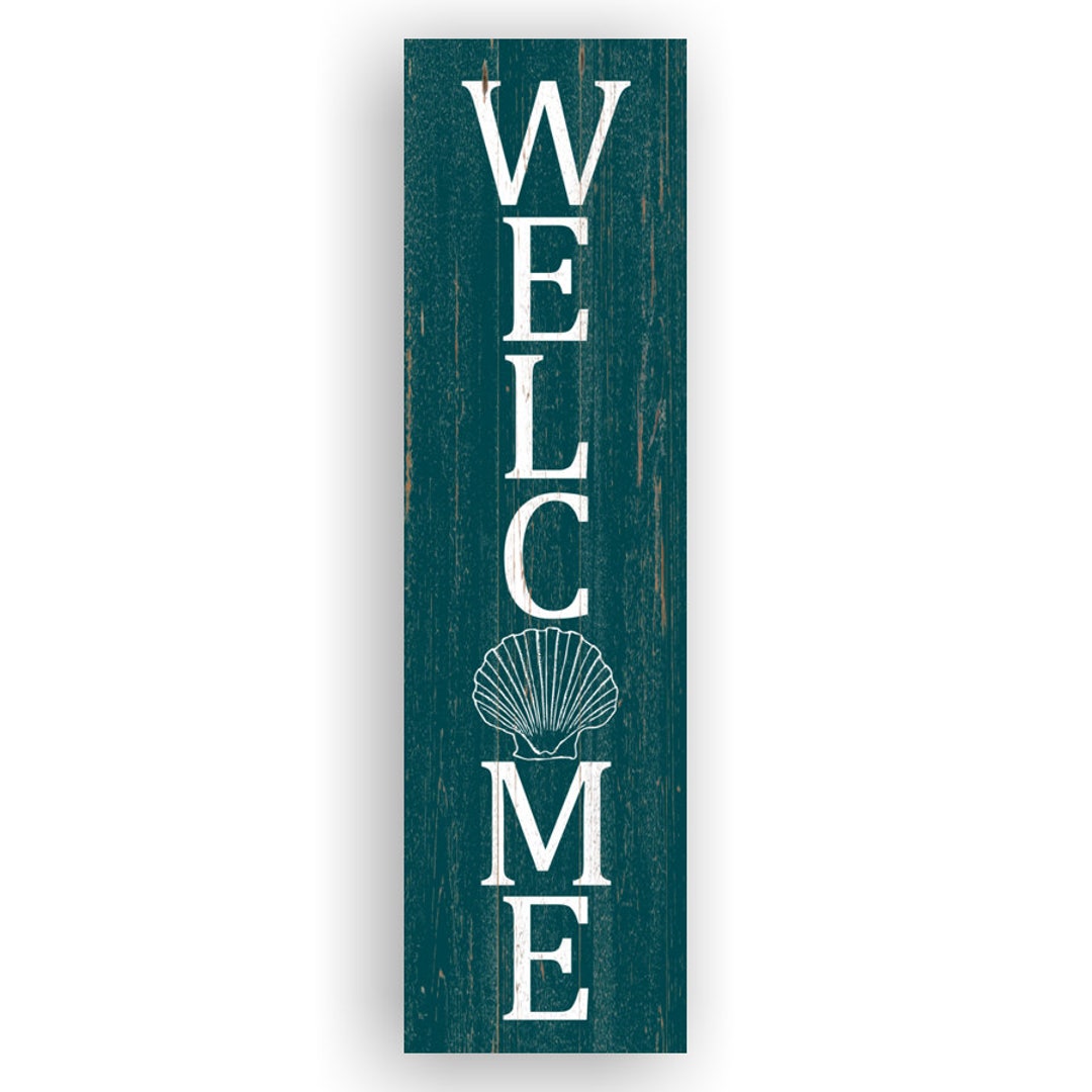 Welcome Beach Sign- Vertical Welcome Sign - Etsy