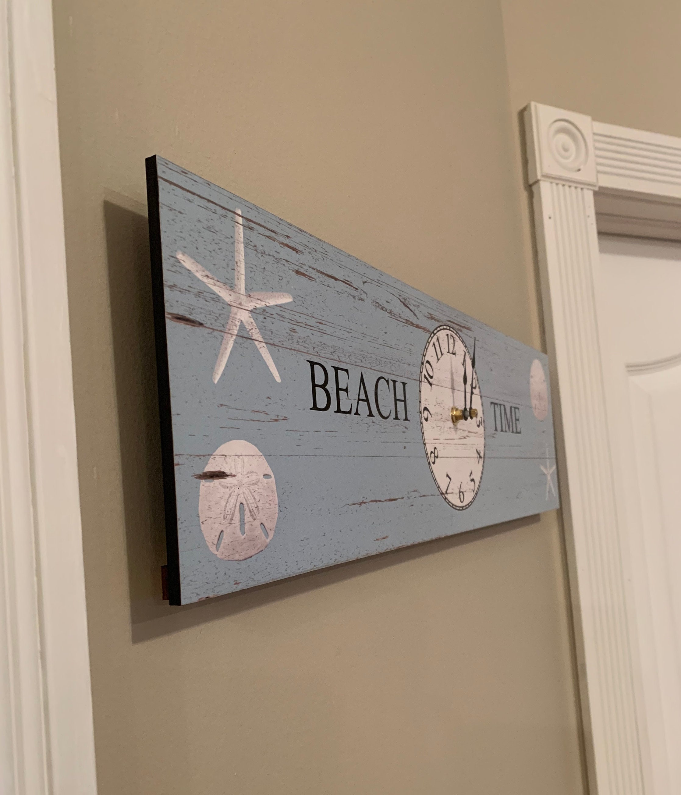 Beach Clock Beach Time Wall Clock - Etsy