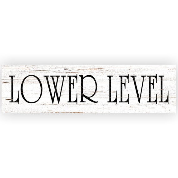 Lower Level Sign Basement Sign - Etsy