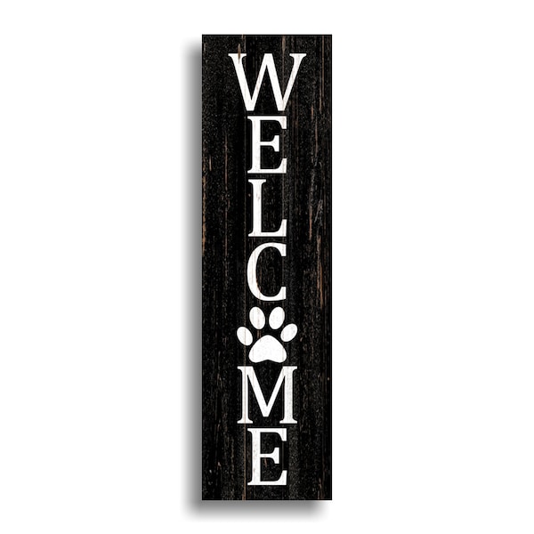 Welcome With Paw Print Svg - Etsy