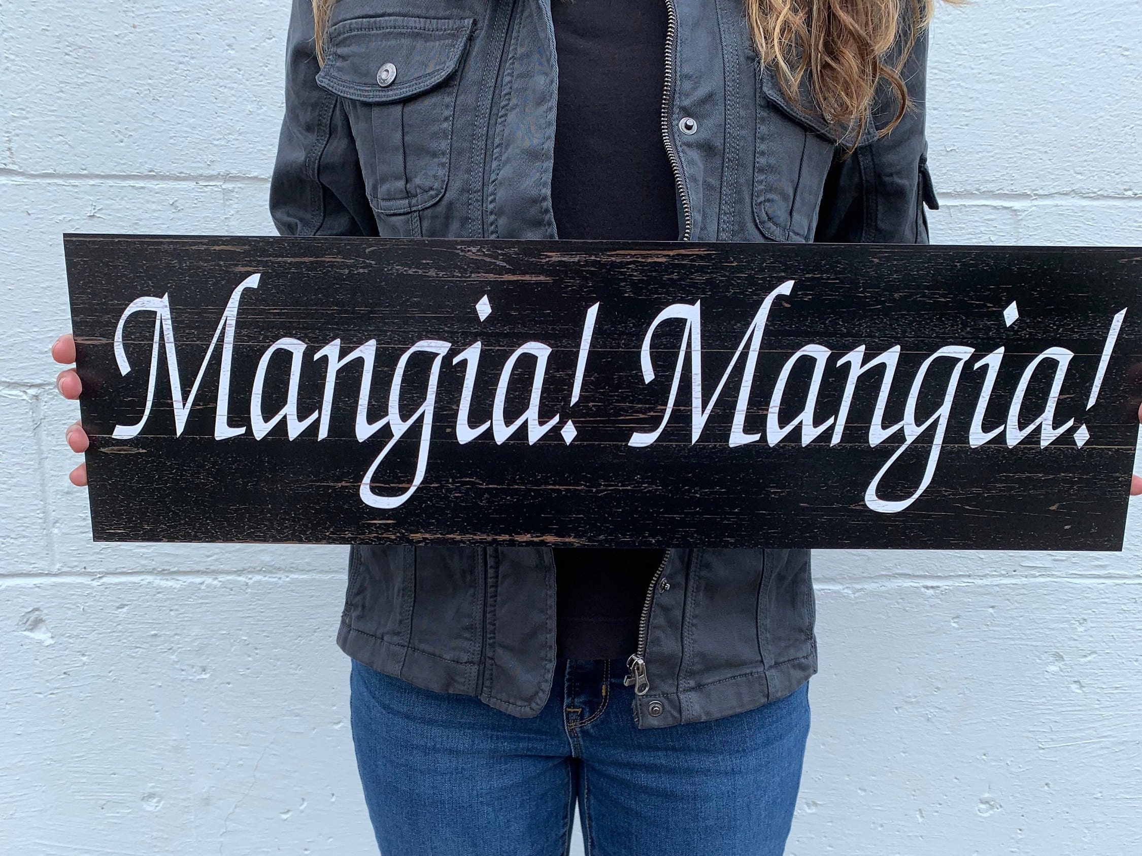 Italian Kitchen Sign Mangia Sign | Etsy