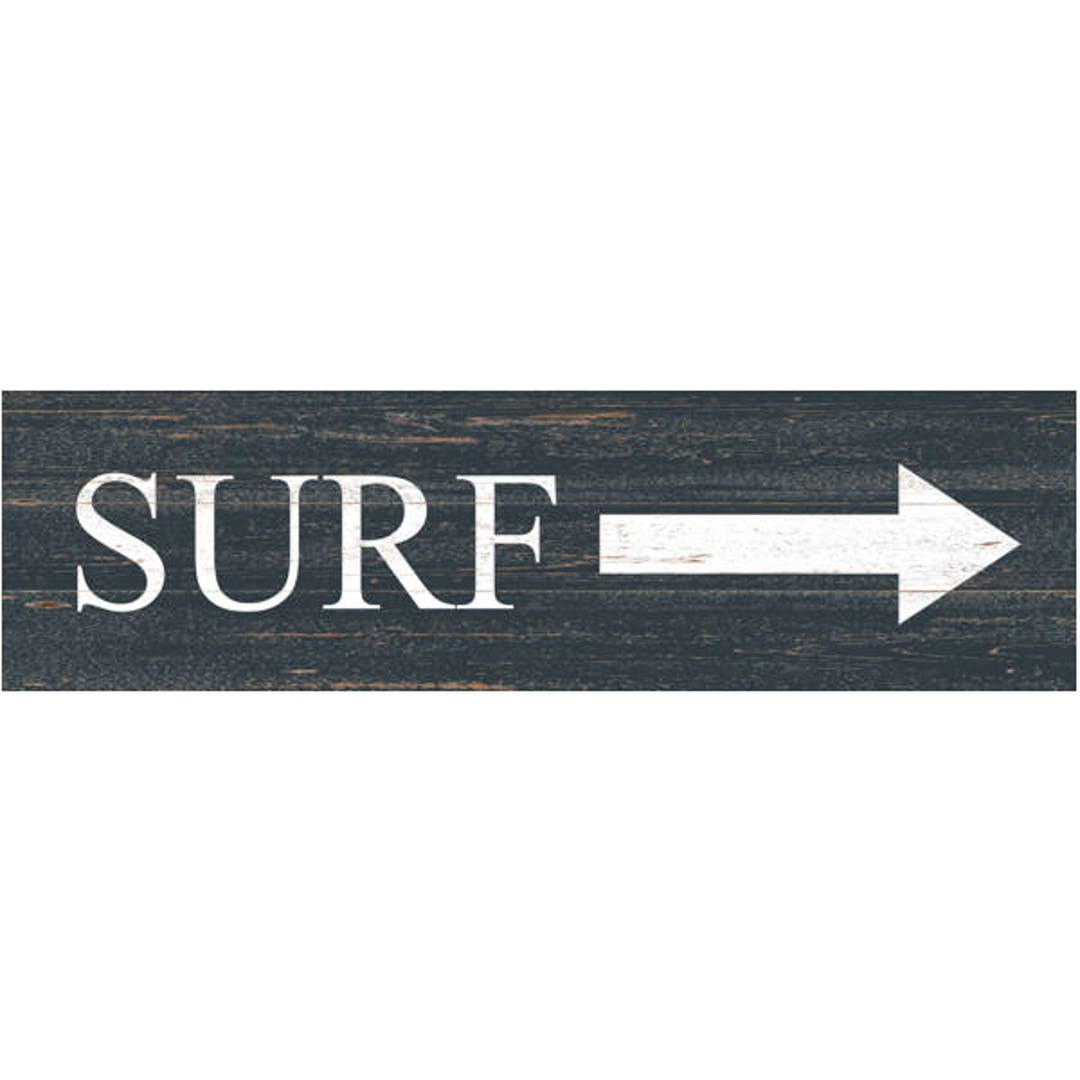 Beach Surf Sign- Beach Surf Sign With Arrow- Surf Sign - Etsy