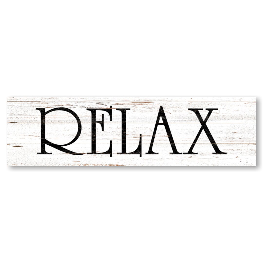 Relax Wall Sign- White Relax Sign- Relax Sign - Etsy