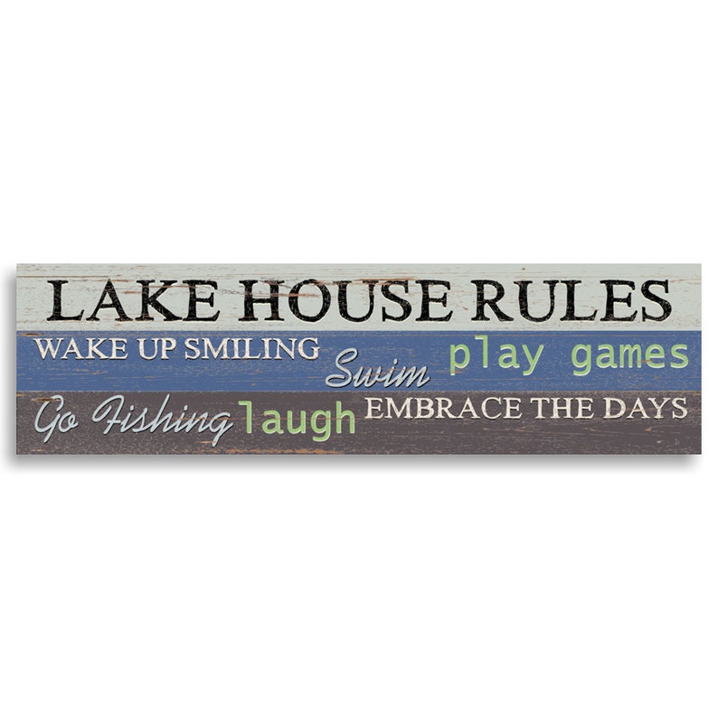 Lake Rules Sign - Etsy