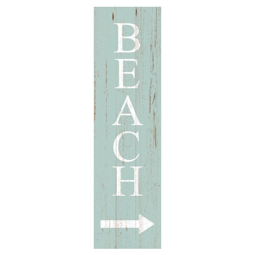 Vertical Beach Arrow Sign - Etsy