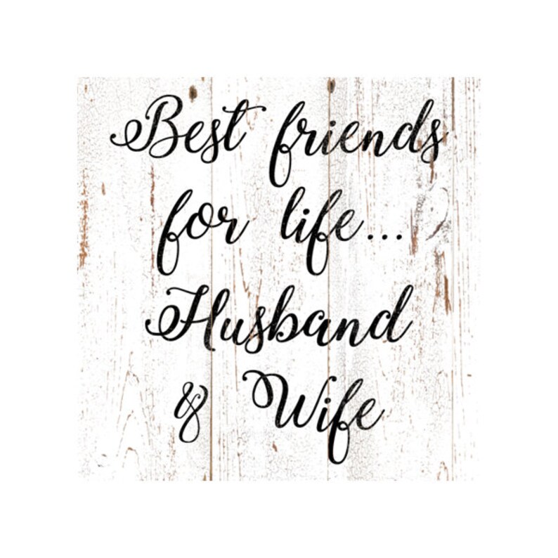 Best Friends for Life Husband and Wife Sign Rustic White Sign - Etsy