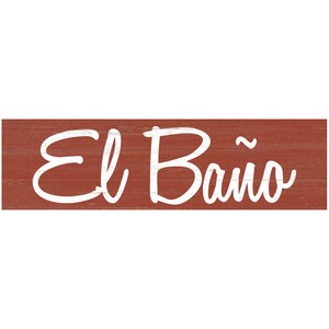 Handcrafted El Baño Sign – Custom Spanish Bathroom Wall Art - Etsy