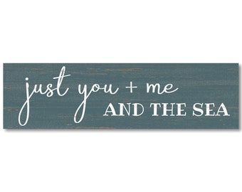 You Me and the Sea Beach House Sign, Beach Wall Art, Coastal Wall Decor ...