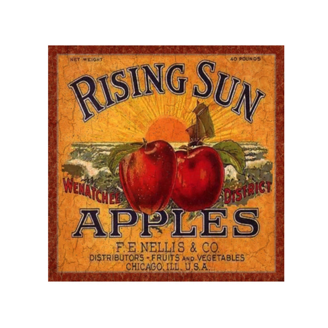 Handmade Vintage Apple Sign – Classic Kitchen Decor - Etsy