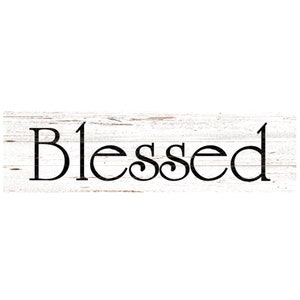 Blessed Sign White Wall Sign - Etsy