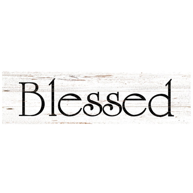 Blessed Sign White Wall Sign - Etsy