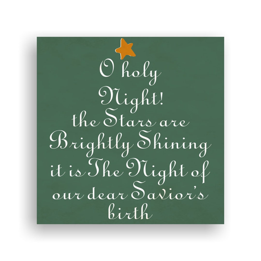 Nostalgic Christmas Sign- O Holy Night Sign - Etsy