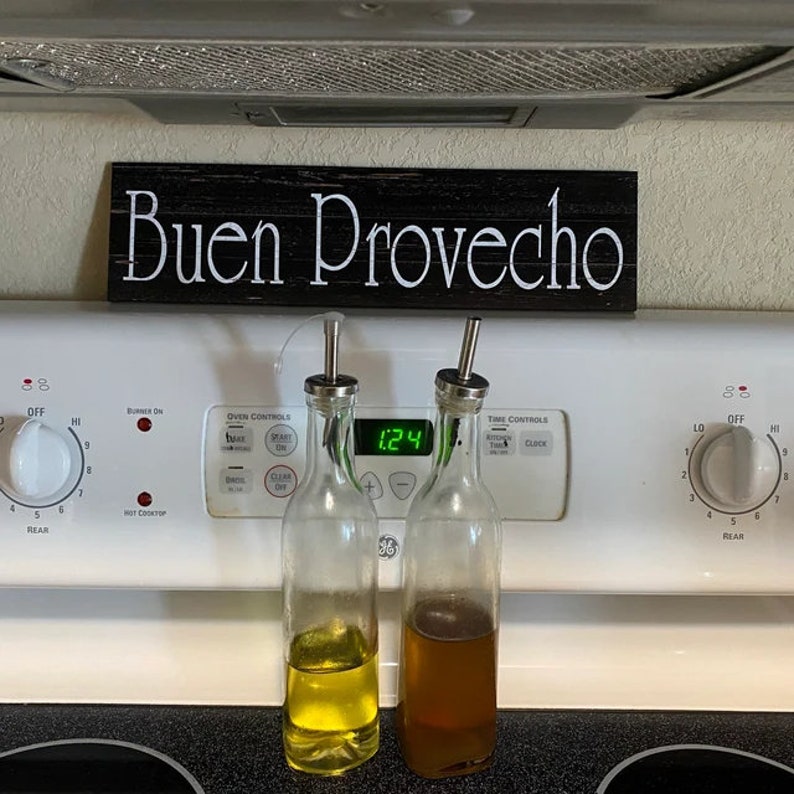Buen Provecho Sign- Bon Appetit Kitchen Sign - Etsy