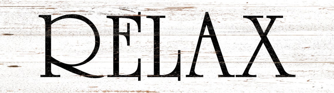 Relax Wall Sign White Relax Sign Relax Sign - Etsy