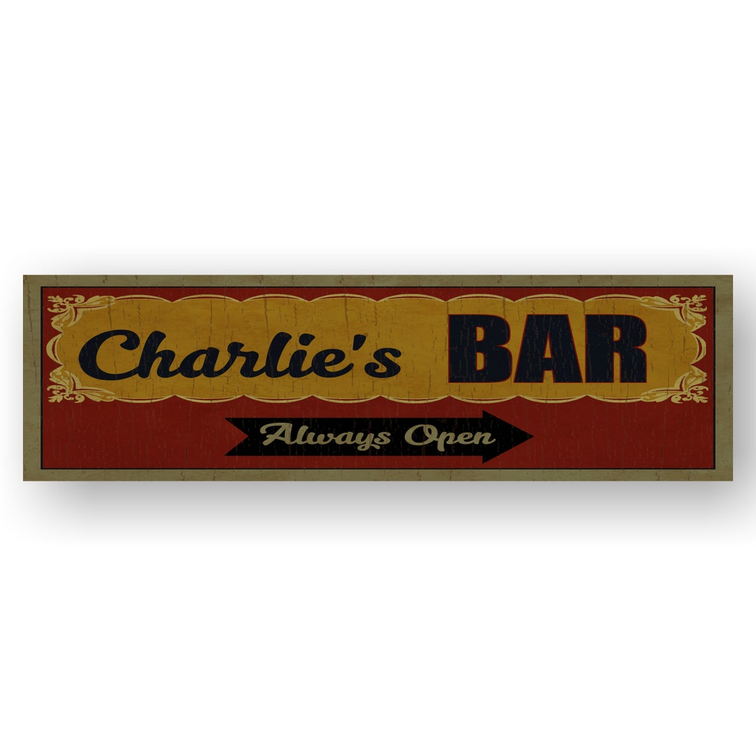 Personalized Handcrafted Bar Sign – Rustic Tavern Decor - Etsy
