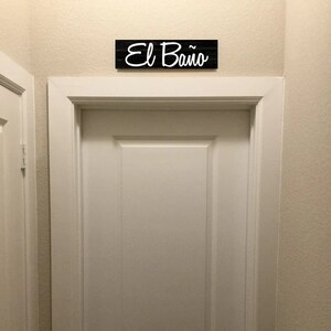 Handcrafted El Baño Sign – Custom Spanish Bathroom Wall Art - Etsy