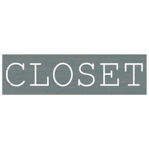 Closet Sign- Closet Wall Sign - Etsy