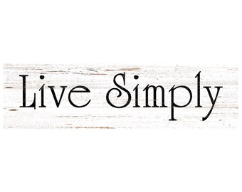Live Simply Wall Sign | Etsy