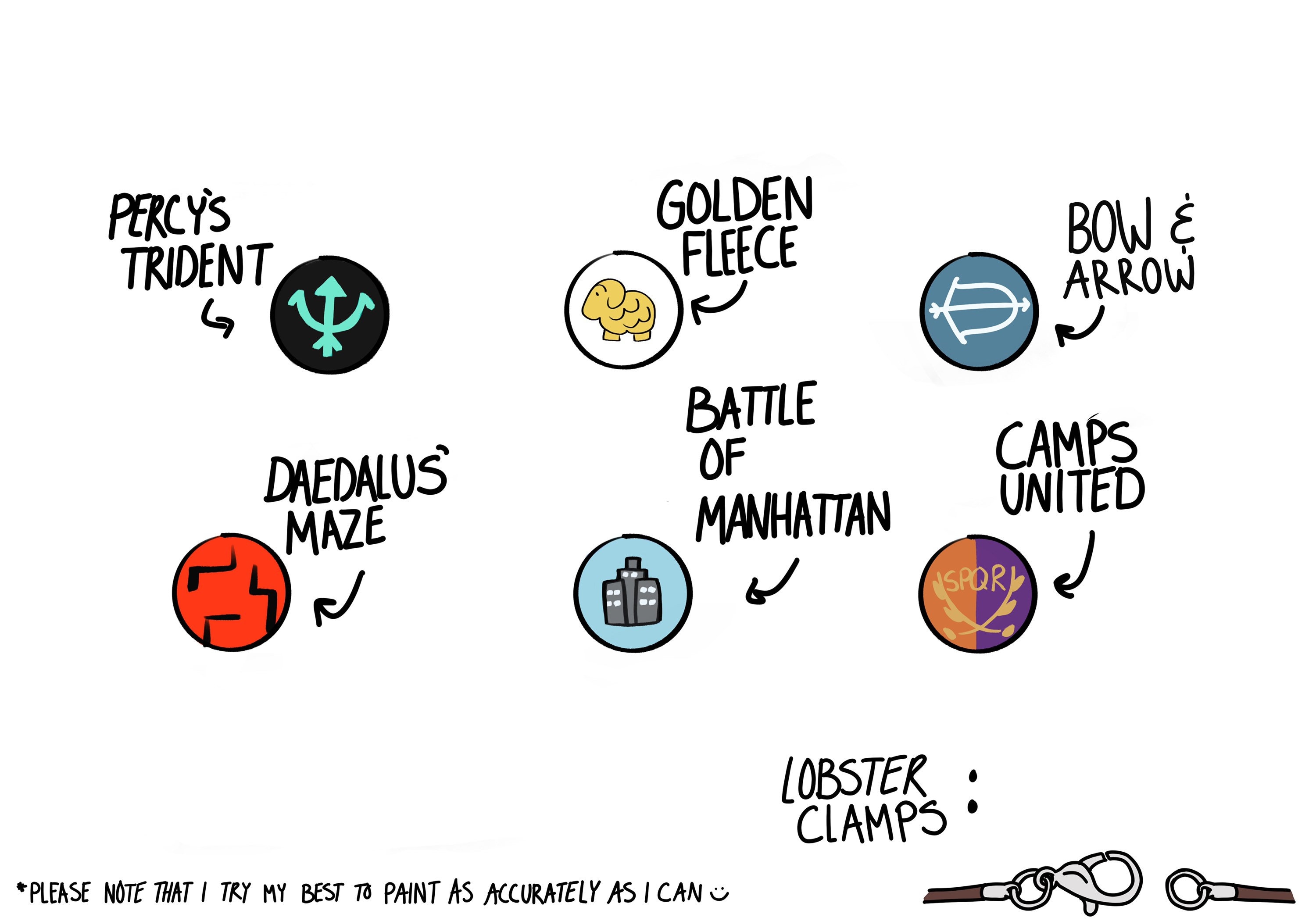 Five Bead Percy Jackson Necklace + Heroes of Olympus Bead - Etsy