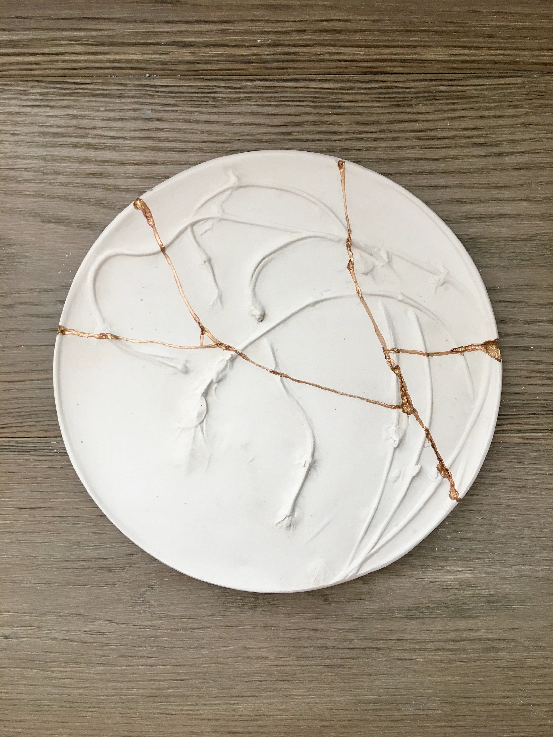 SAME DAY SHIPPING Sale Plaster Kintsugi Cast Tile. | Etsy