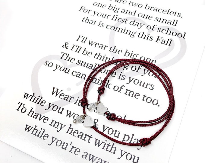 Adult Dainty Heart String Bracelet / Minimalist Bracelet / - Etsy