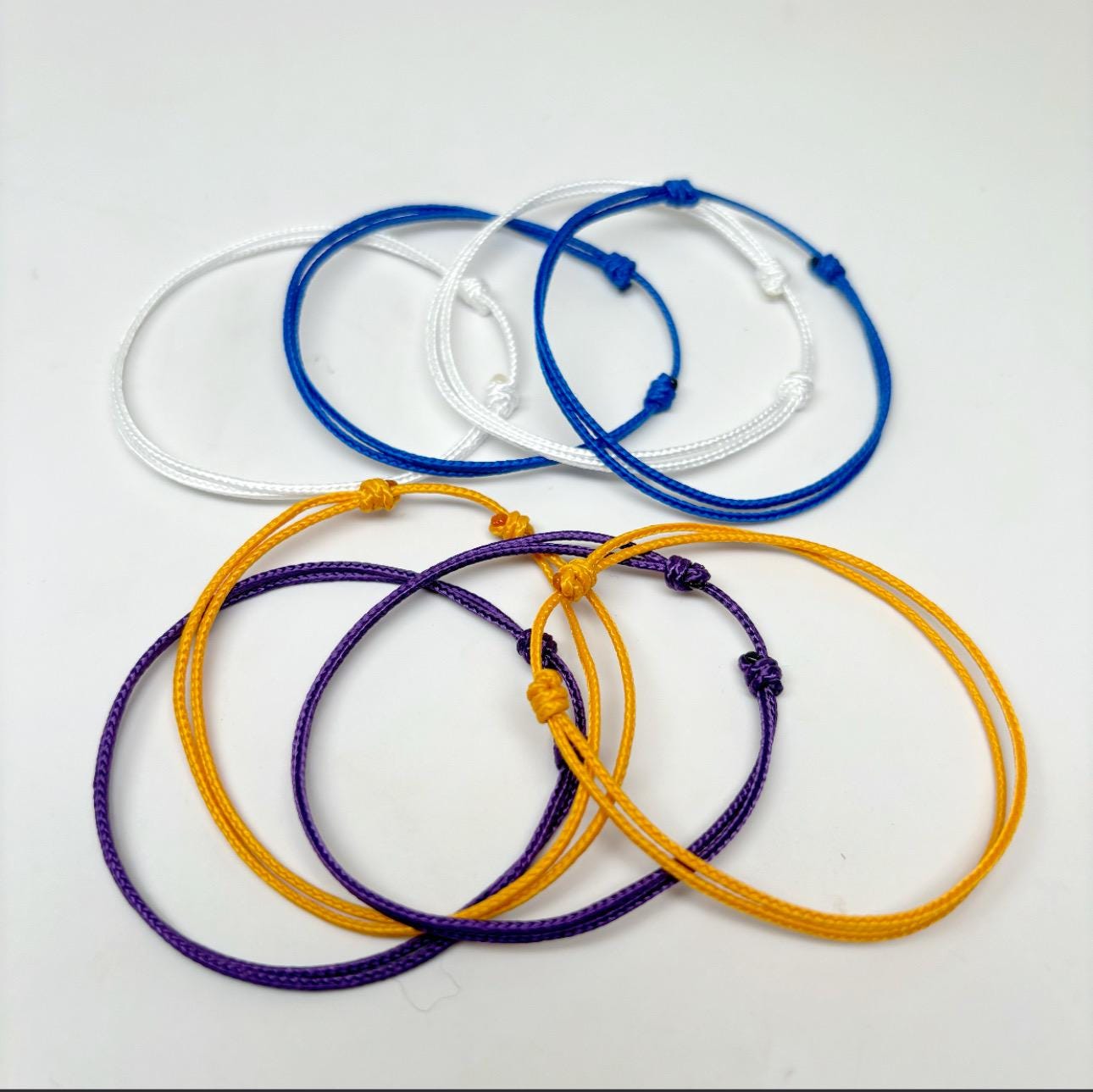 Women and Men Simple Cord Bracelets / Waterproof Adjustable Bracelets ...