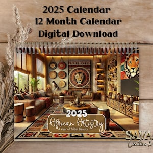 2025 African Tribal Art Calendar: Ethnic Decor (digital Download) - Etsy
