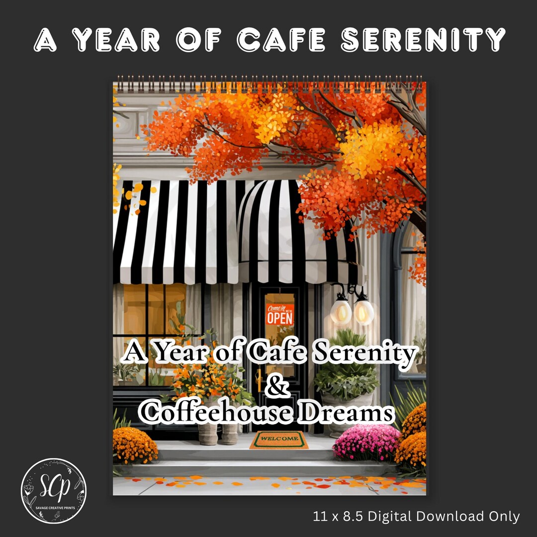 Cozy Cafe Wall Calendar 2026 | Printable Calendar With Monthly ...
