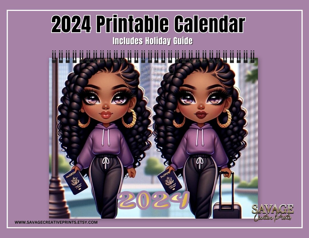 Explore in Style 2024 Calendar | Chibi Dolls Travel Calendar | Digtital ...