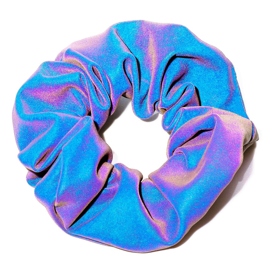 Holographic Hair Scrunchie (3 Pack) - Iridescent / Luminous, Large ...