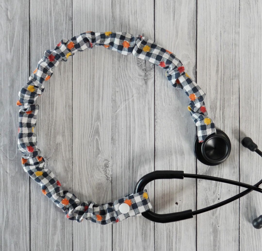Fall Plaid Stethoscope Scrunchie, Stethoscope Cover, Stethoscope Sleeve ...