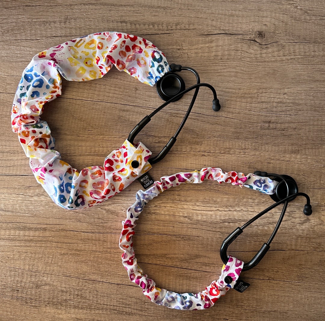 Leopard Stethoscope Scrunchie, Stethoscope Cover, Stethoscope Sleeve ...