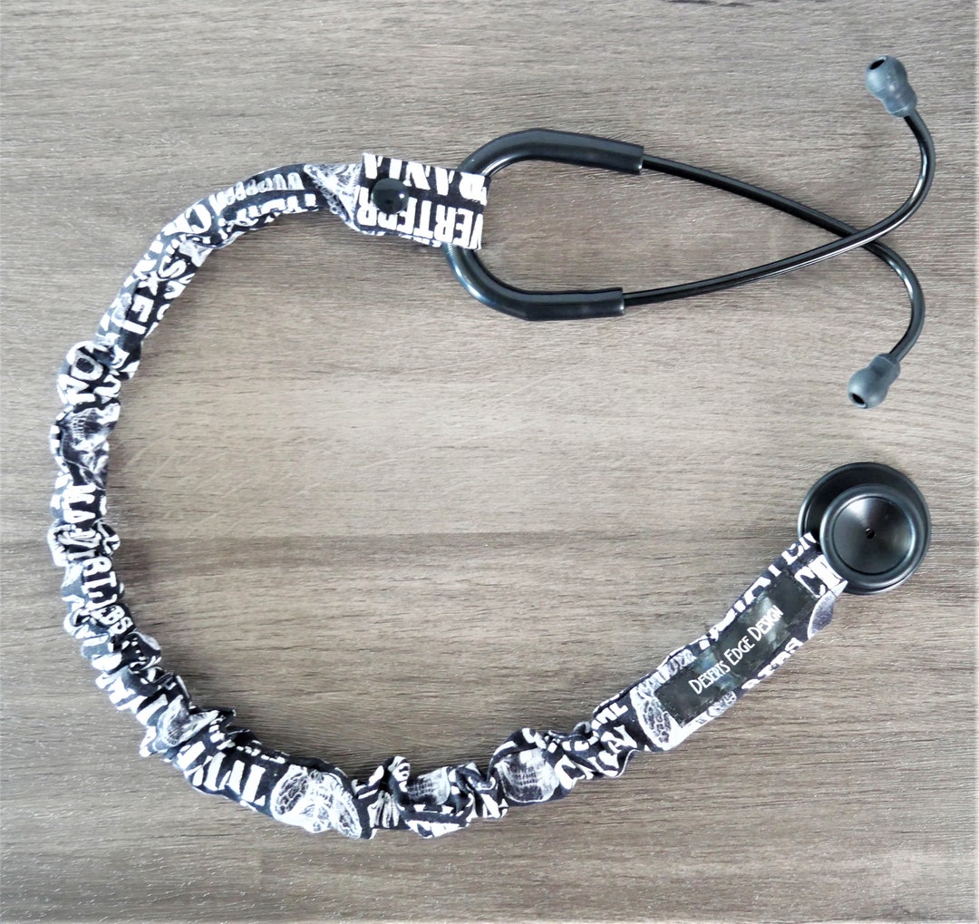 Skeleton Stethoscope Scrunchie, Stethoscope Cover, Stethoscope Sleeve ...