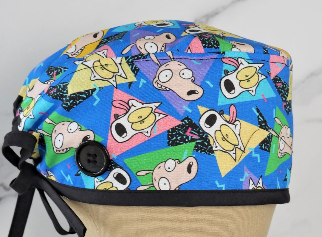 90s Cartoon Scrub Cap, Cartoon Surgical Cap, Cartoon Scrub Hat ...
