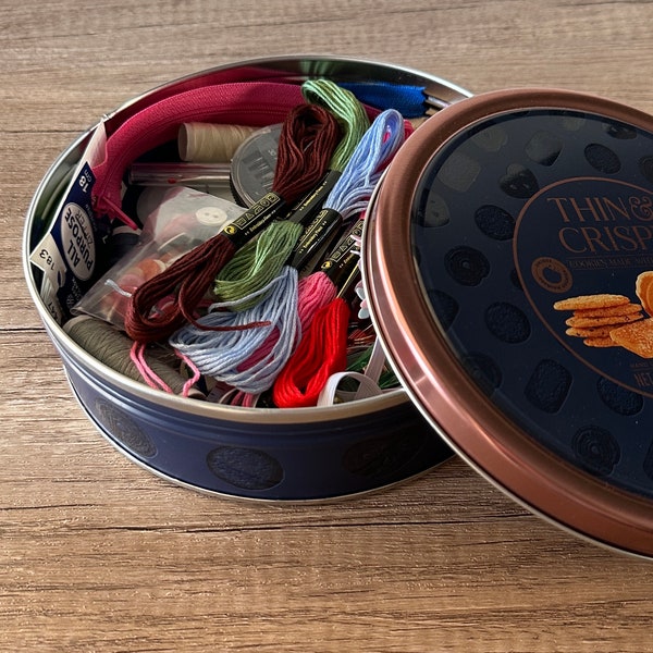 Cookie Tin Sewing Kit - Etsy