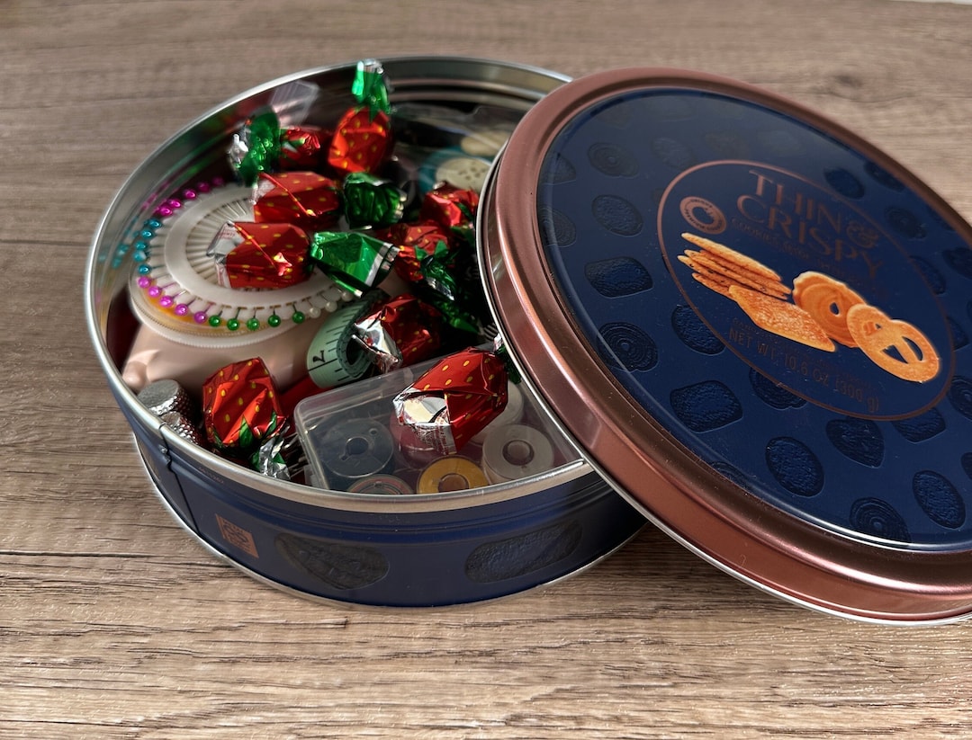 Cookie Tin Sewing Kit, Beginner Sewing Kit, Sewing Notions, Danish ...