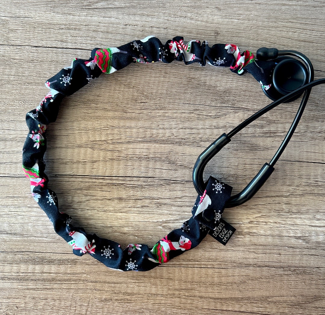 Christmas Llama Stethoscope Scrunchie, Stethoscope Cover, Stethoscope ...