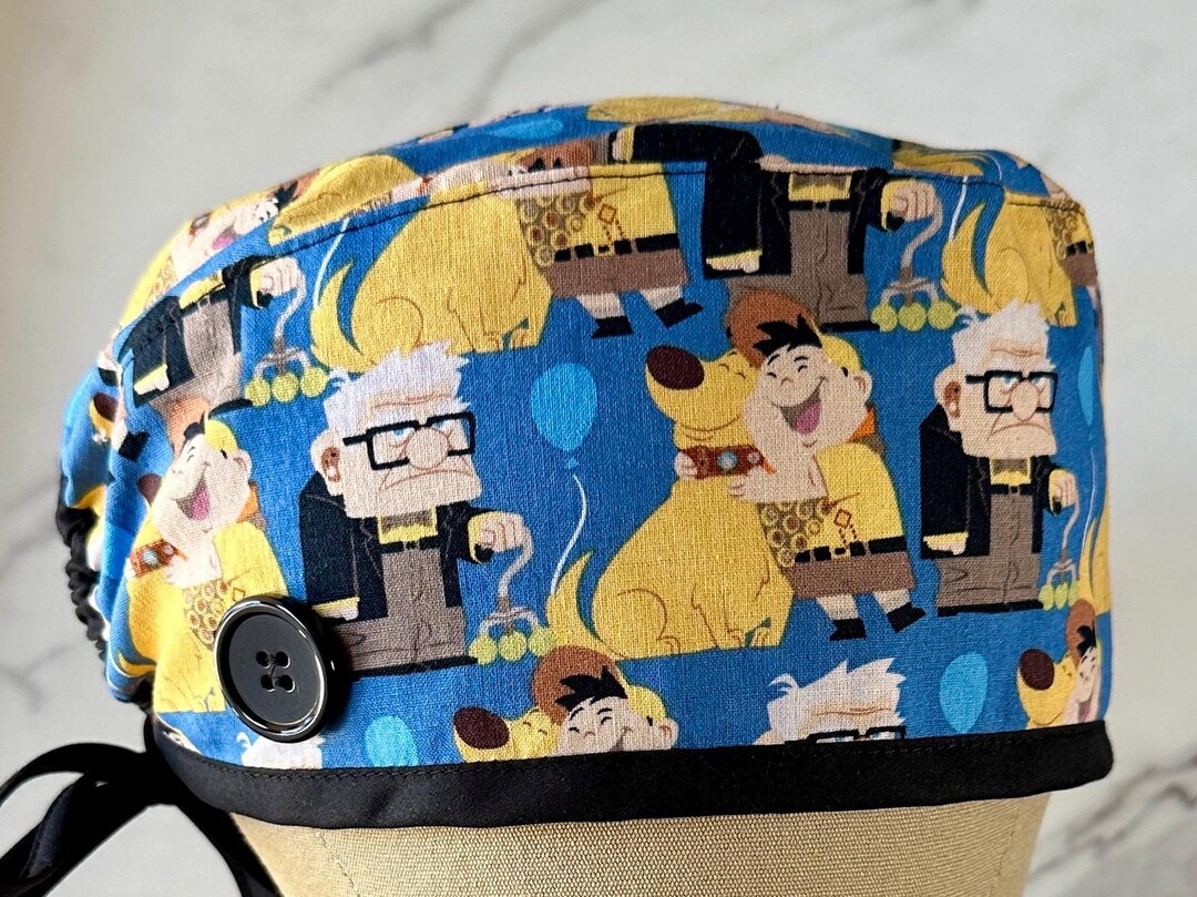 Up Movie Scrub Cap: Women's Surgical Hat With Buttons - Etsy