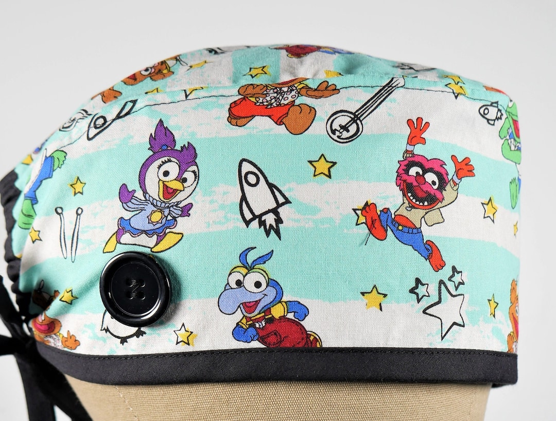 Muppet Babies Scrub Cap, Muppets Surgical Cap, Kermit Scrub Hat, Scrub ...