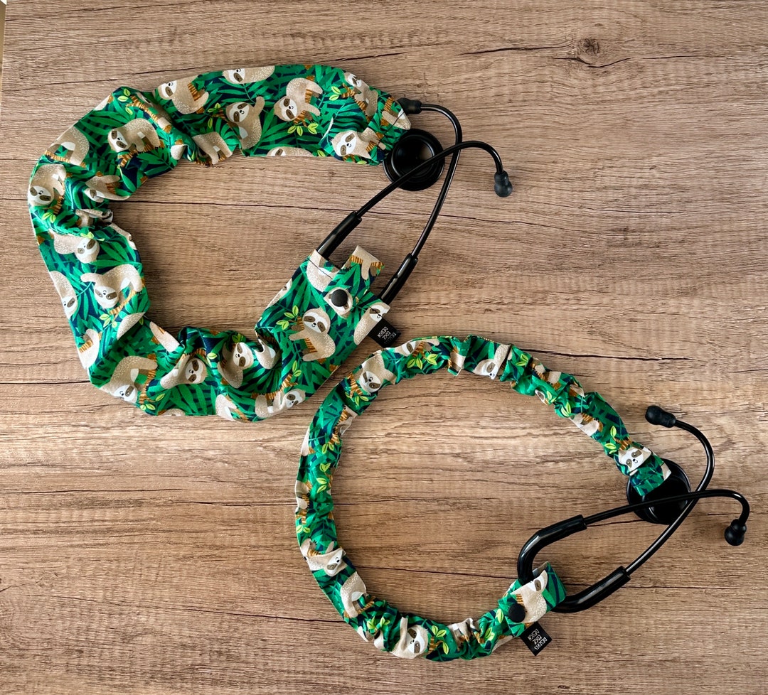 Sloth Stethoscope Scrunchie, Stethoscope Cover, Stethoscope Sleeve ...