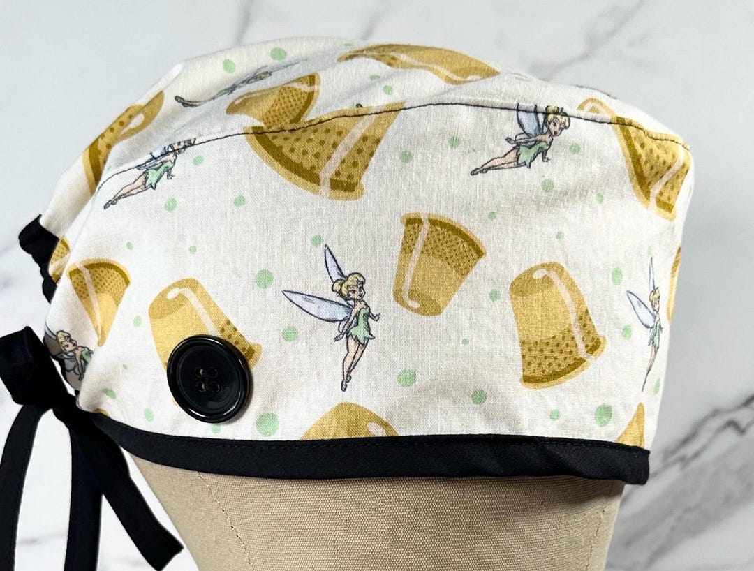 Tinker Bell Scrub Cap, Disney Princess Surgical Cap, Princess Scrub Hat ...
