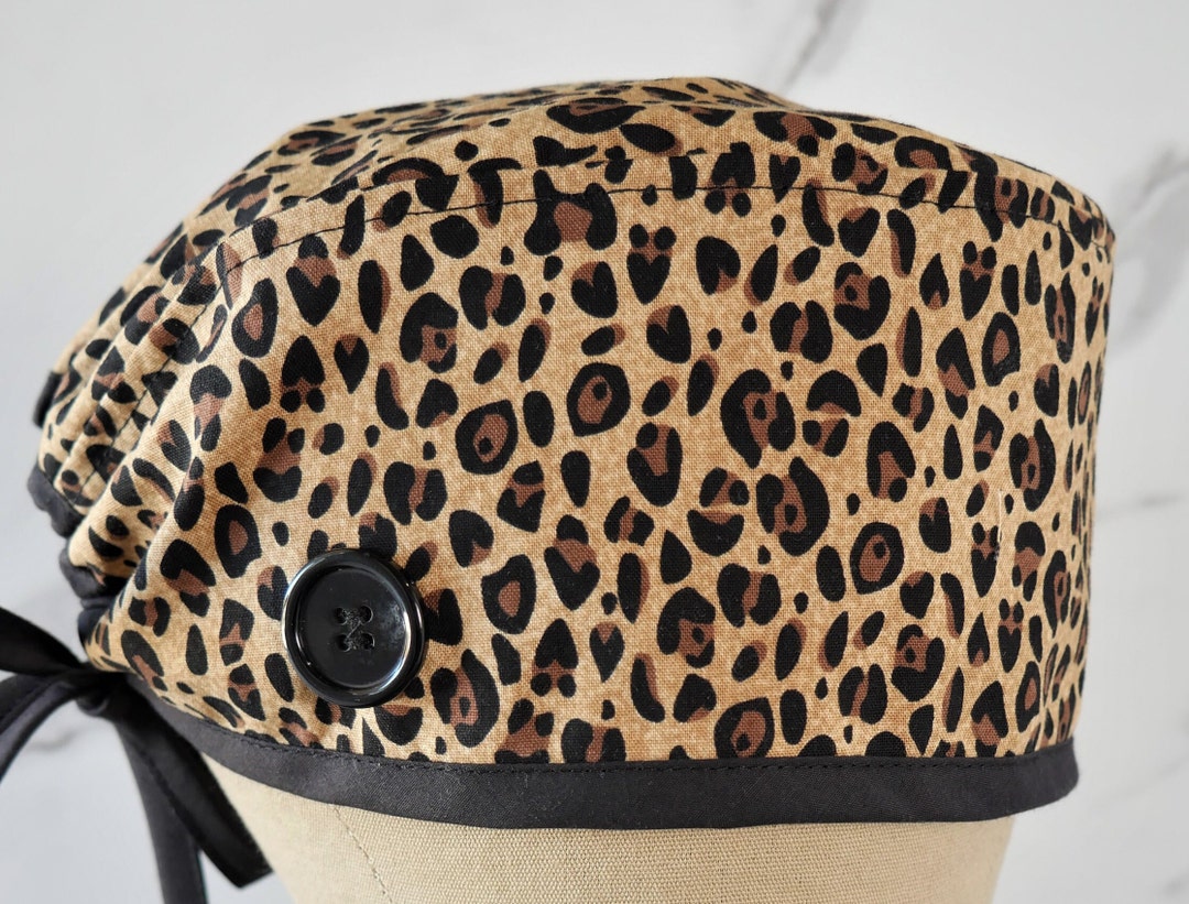 Leopard Scrub Cap, Cheetah Surgical Cap, Scrub Caps for Men, Scrub Caps ...