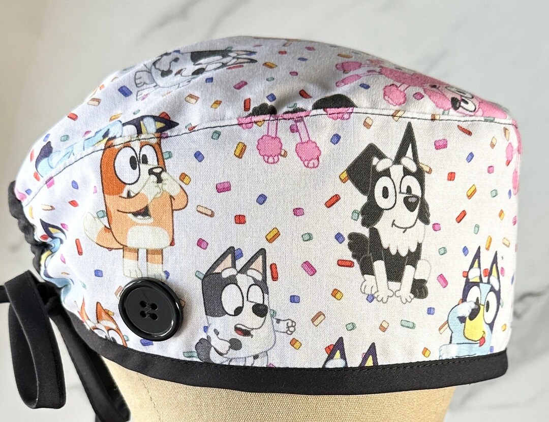 Bluey and Friends Scrub Cap, Bluey Surgical Cap, Scrub Hat, Scrub Cap ...