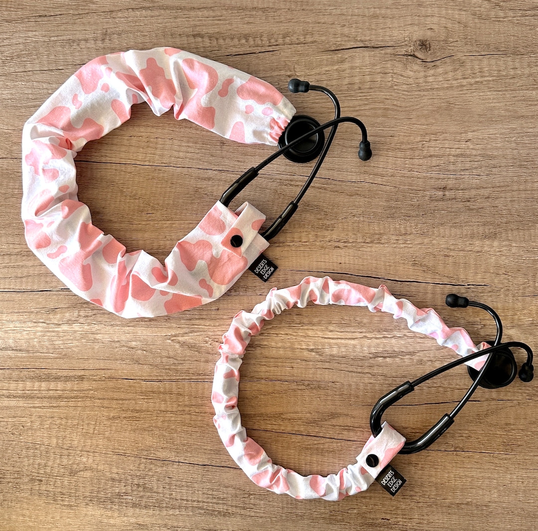 Baby Pink Glitter Cow Stethoscope Scrunchie Cover - Etsy